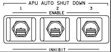 APU Auto Shutdown Switches on the Space Shuttle Guide;The APU Panel of ...