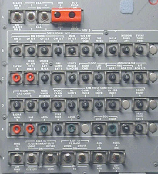 Space Shuttle Guide; Interior of the Flight Deck of the Space Shuttles.